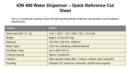 ION 400 Hot Cold Sparkling Filtered Water Dispenser Titanium w/Charco